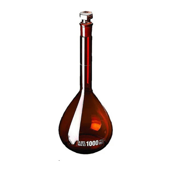 Heavy-Duty Wide Mouth Volumetric Flasks with PTFE Stoppers, Unserializ ...